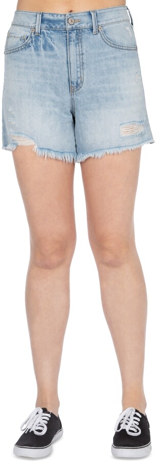 Rewash Super High Rise Midi Wedge Shorts - ShopStyle