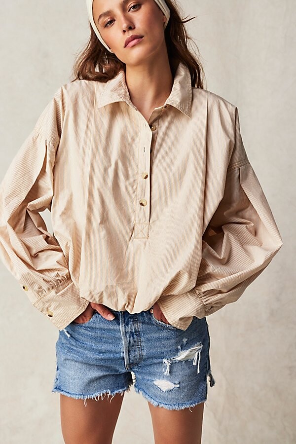 Free People Newport Bubble Stipe Top - ShopStyle