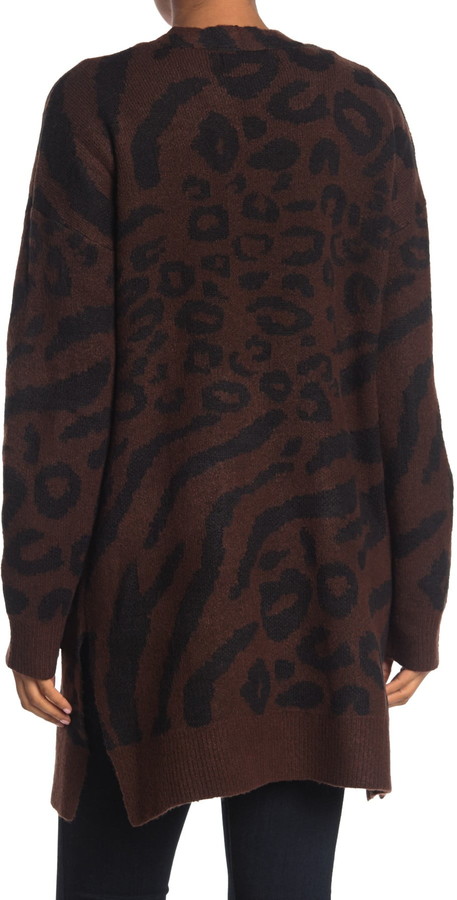 Sanctuary Leopard Print Intarsia Long Cardigan - ShopStyle
