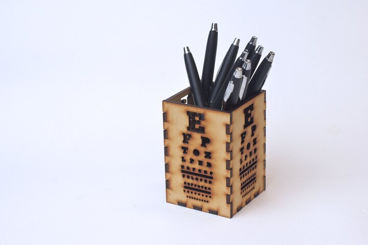 Etsy Wood Snellen Eye Chart Pen Holder, Optometry Pen Holder, Gift ...