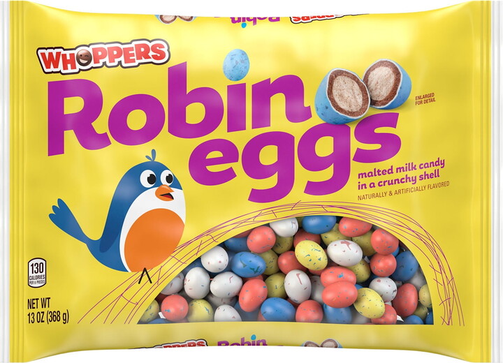 Whoppers Robin Eggs Malted Milk Balls Easter Candy, Bag 13 oz ...
