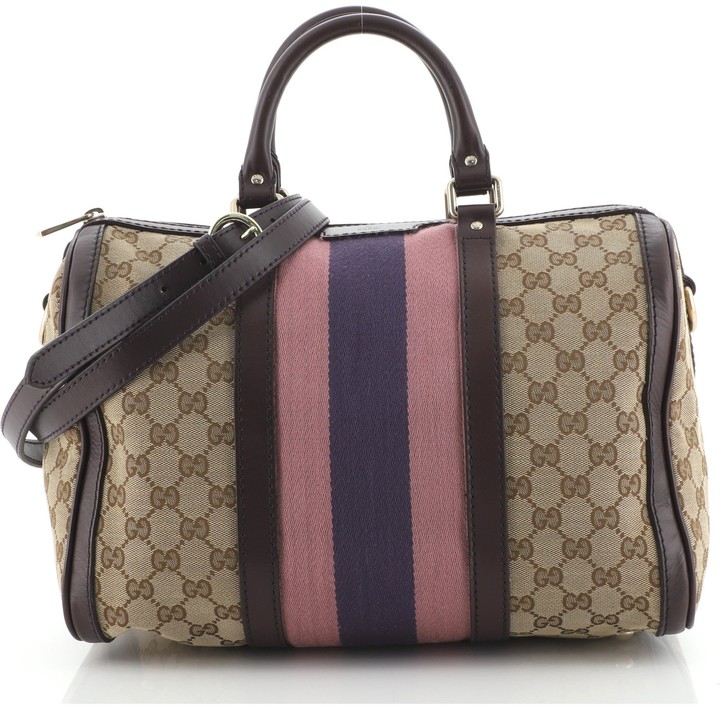 Gucci Vintage Web Boston Bag GG Canvas Medium - ShopStyle
