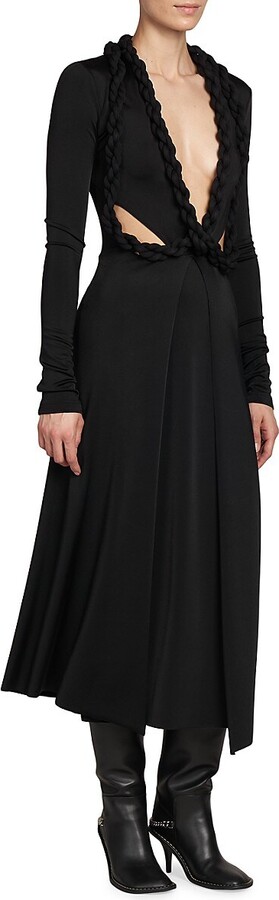 Stella McCartney Braided Cut-Out Midi-Dress - ShopStyle