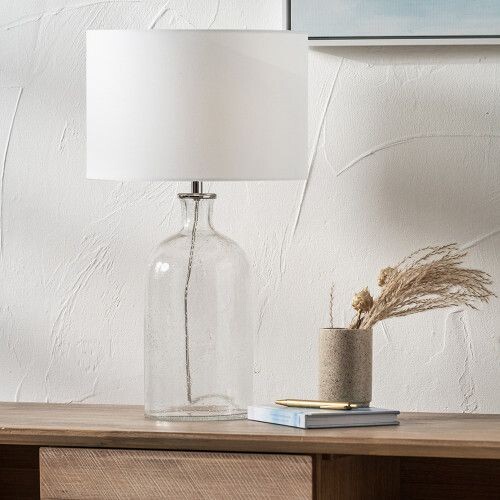 Ruma Clear Bubble Glass Table Lamp with Shade - ShopStyle