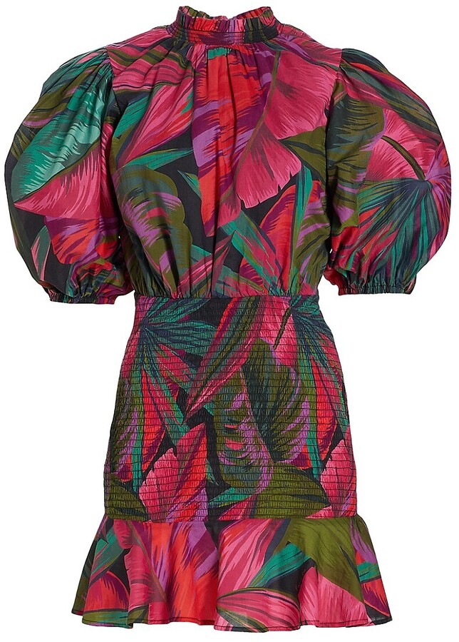 Farm Rio Midnight Leaves Minidress - ShopStyle Day Dresses