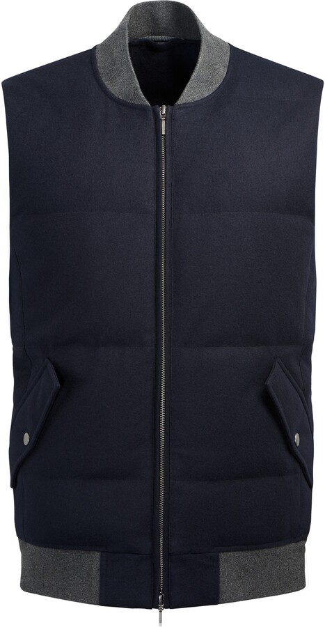Suitsupply Men's Wool Blend Down Vest - ShopStyle