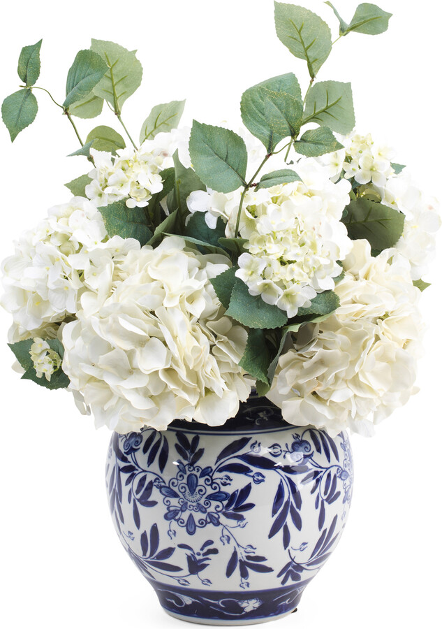 Creative Displays & Designs Hydrangea Arrangement In Ceramic Vase ...
