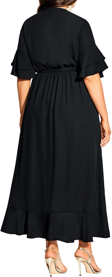 City Chic Flutter Me Wrap Maxi Dress - ShopStyle