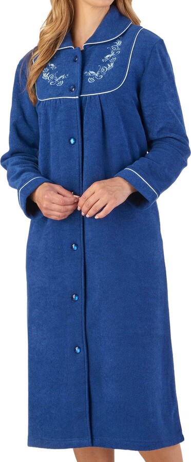 Slenderella Womens Ladies 45''/114cm Luxury Soft Boucle Blue Fleece ...