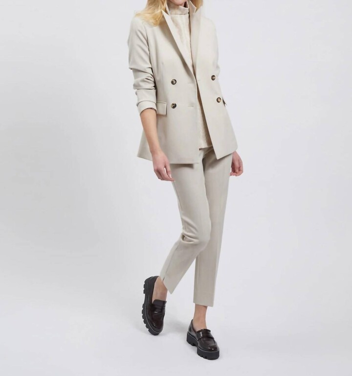 Estelle And Finn Front Zip Ankle Pant In Sand - ShopStyle
