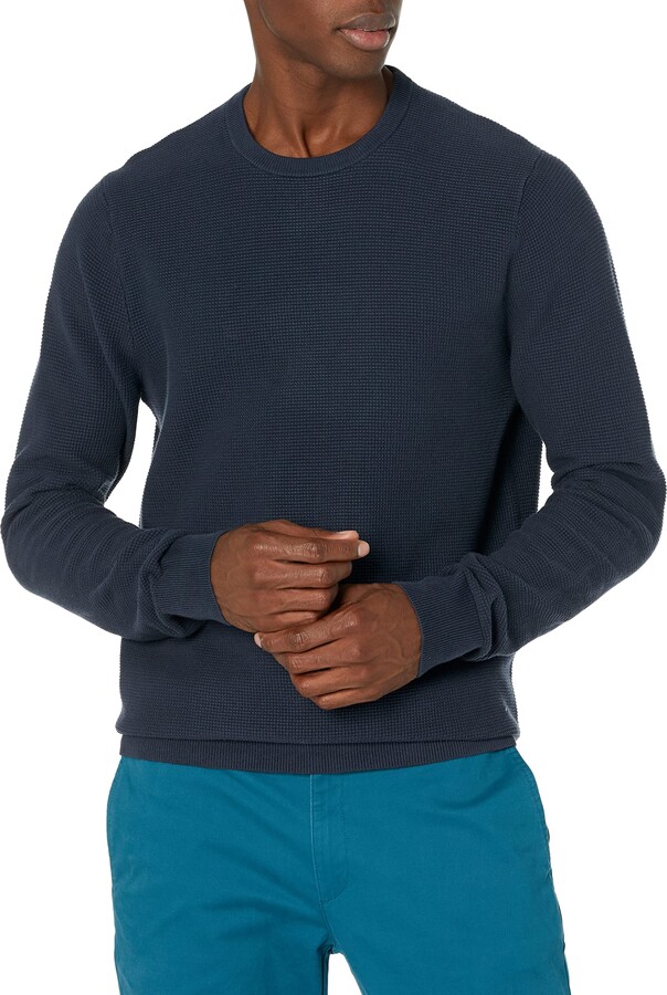 Goodthreads Amazon Brand Men's Soft Cotton Thermal Stitch Crewneck ...