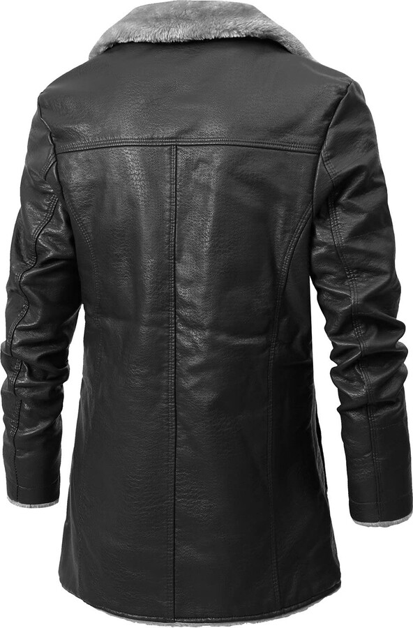 Generisch Men's Lined Leather Coat - ShopStyle