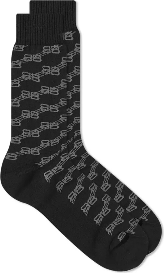 Balenciaga Bb Monogram Logo Socks - ShopStyle