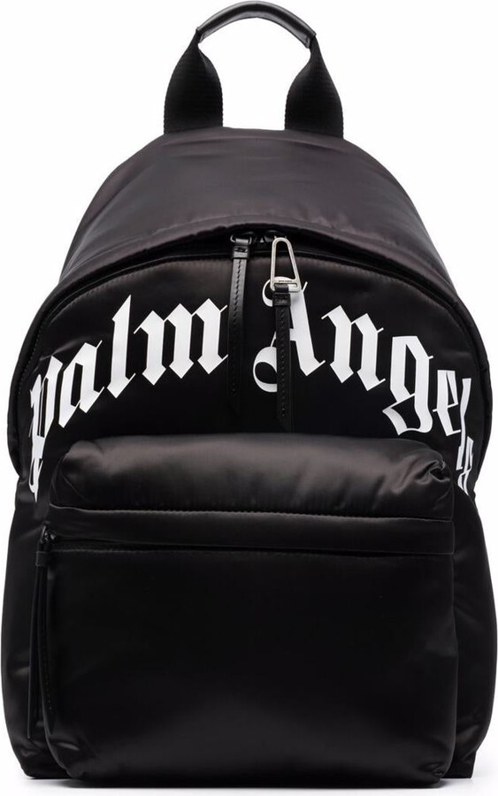 Palm Angels Curved Logo Leather Backpack - ShopStyle