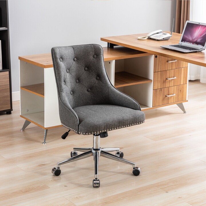 Bella Depot Modern Fabric Office Desk Chair with Mid-Back Adjustable ...