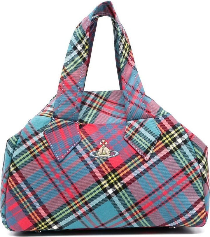 Vivienne Westwood Orb-Logo Check-Print Tote Bag - ShopStyle