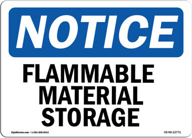 SignMission Flammable Material Storage Sign - ShopStyle Desks