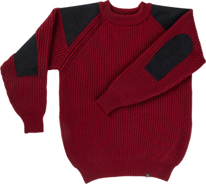 Kinalba Red Mens Claret Fishermans Rib Cashmere Sweater - ShopStyle ...