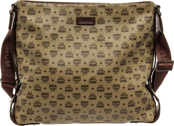 MCM Brown Coated Canvas Crossbody Bag - ShopStyle
