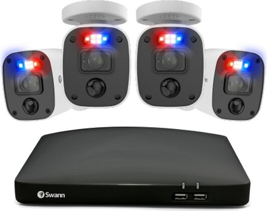 Swann 4 Camera 8 Channel 4K Ultra HD DVR Spotlight Security System ...