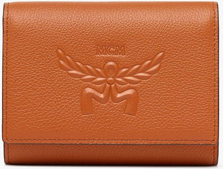 MCM Himmel Trifold Wallet in Embossed Logo Leather - ShopStyle