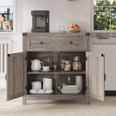 Gracie Oaks Modern Farmhouse Buffet Coffee Bar Cabinet - ShopStyle