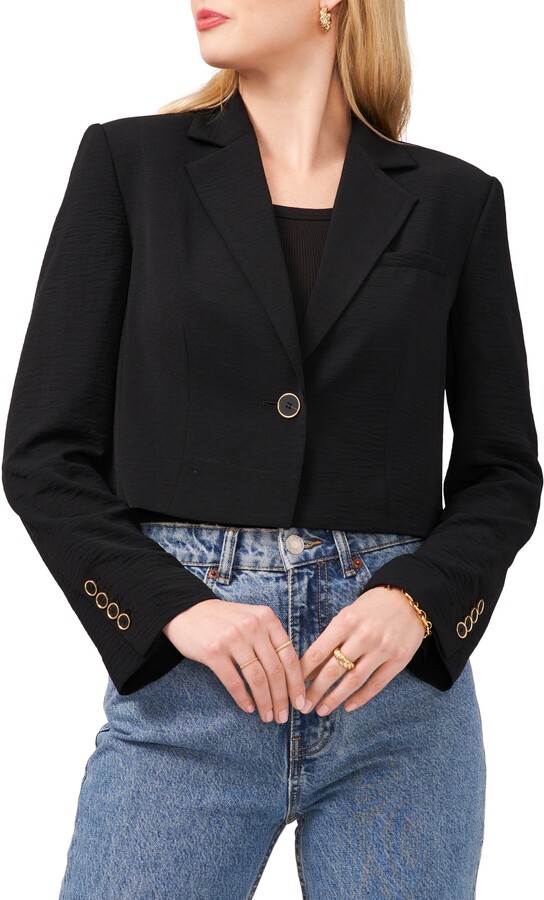 Vince Camuto Wash Twill Crop Jacket - ShopStyle