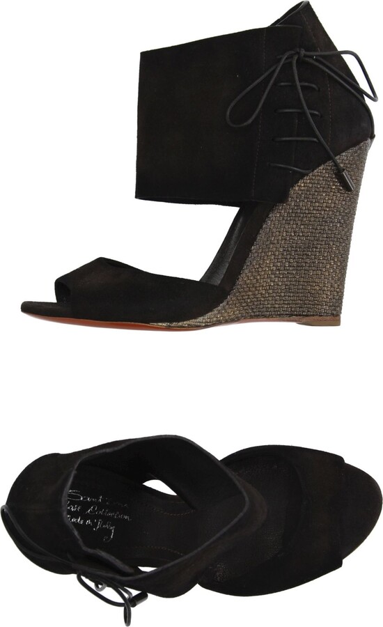 Santoni Sandals Dark Brown - ShopStyle
