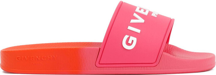 Givenchy Logo Flat Slide Sandals Shoes - ShopStyle