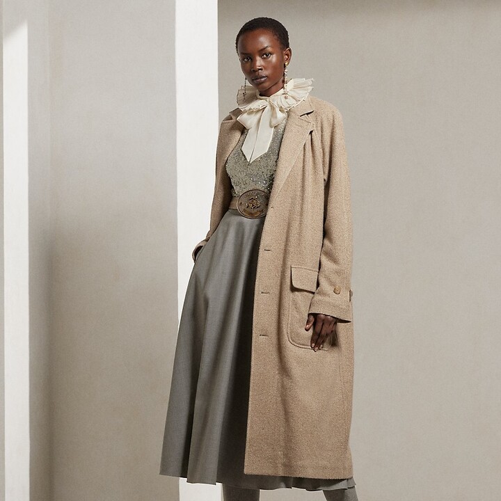 Ralph Lauren Collection Ralph Lauren Karima Herringbone Tweed Car Coat ...