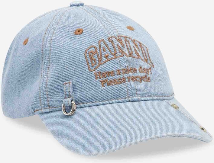 Ganni Denim Logo Cap - ShopStyle Hats