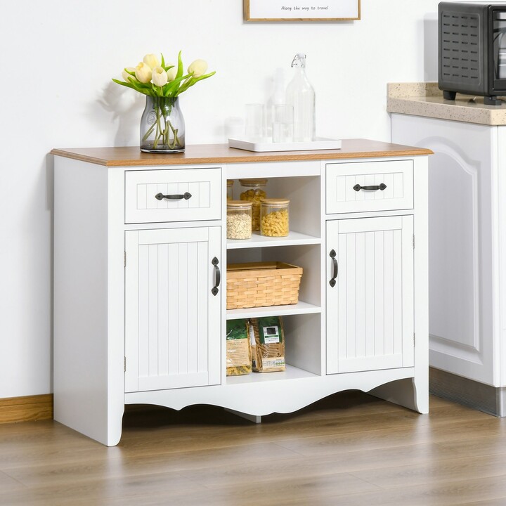HOMCOM 42" Accent Sideboard Storage Cabinet, Serving Buffet with ...