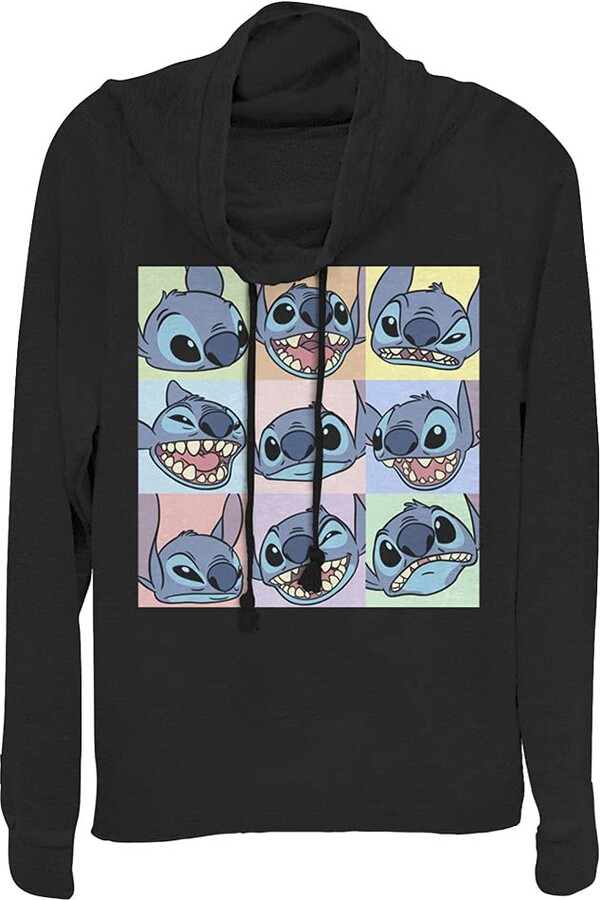 Disney Junior's Lilo & Stitch 9 Box Stitch Women's Long Sleeve Cowl ...
