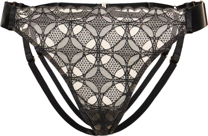 Bordelle Alta open back lace brief - ShopStyle Panties