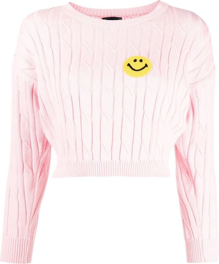 Joshua Sanders Smiley-Face Cable Knit Jumper - ShopStyle Crewneck ...