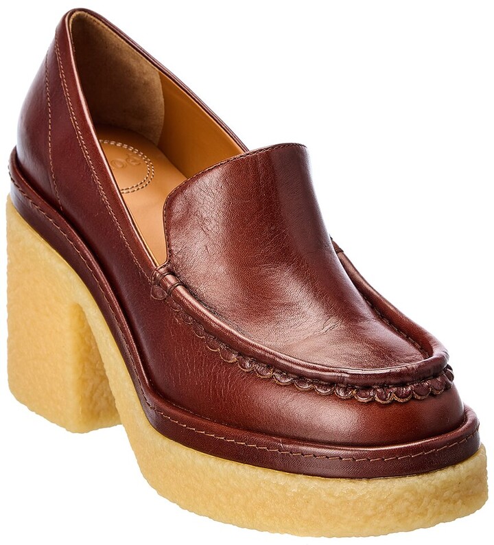 Chloé Jamie Leather Platform Mule Pump - ShopStyle