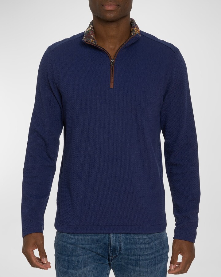 Robert Graham Men's Deimos Cotton-Stretch Quarter-Zip Sweater - ShopStyle