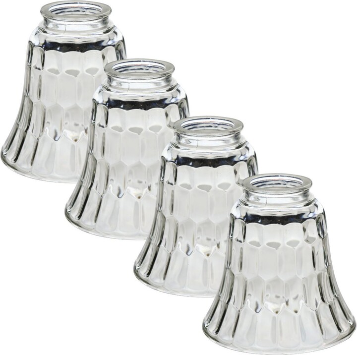 Ceiling Fan Light Covers - Clear Wave Glass Shade Lamp Replacement Kit ...