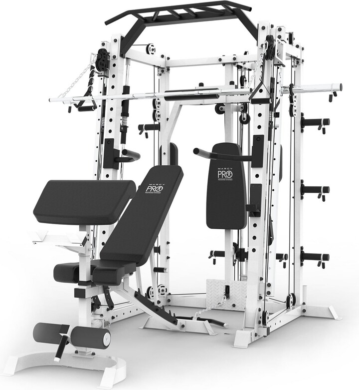 Marcy Sm-7409 Smith Machine Cage Multi Purpose Home Gym Training System ...