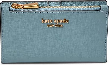 Kate Spade Morgan Saffiano Leather Small Slim Bifold Wallet (Aegean ...