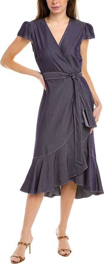 Maison Tara Denim Midi Dress - ShopStyle