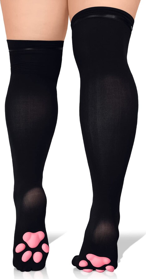 LittleForBig Plus Size Thigh High Cosplay 3D Paw Pad Silicone Paw Over ...