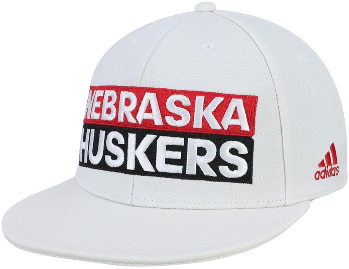 adidas Men's White Nebraska Cornhuskers Box Flex Hat - ShopStyle