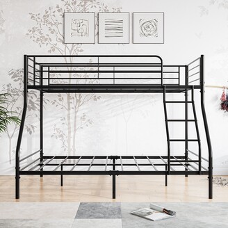 DECO Heavy Duty Twin-Over-Full Metal Bunk Bed, Easy Assembly with ...