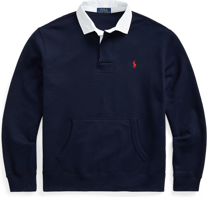 Polo Ralph Lauren The Cabin Fleece Rugby Sweatshirt Midnight Blue ...