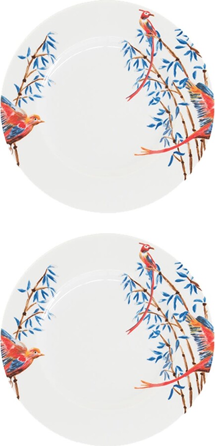 Catchii Dinner Plates Bamboo & Singing Birds Set Of Two - ShopStyle