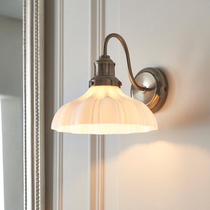 Dunelm Ashwell Traditional Bathroom Wall Light White - ShopStyle