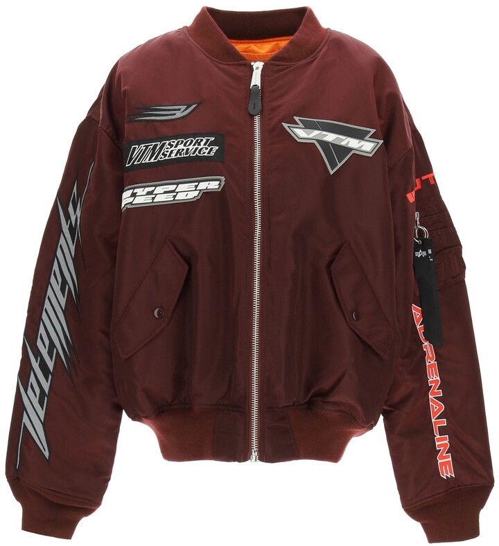 Vetements RACING LOGO REVERSIBLE BOMBER JACKET S Red Technical - ShopStyle