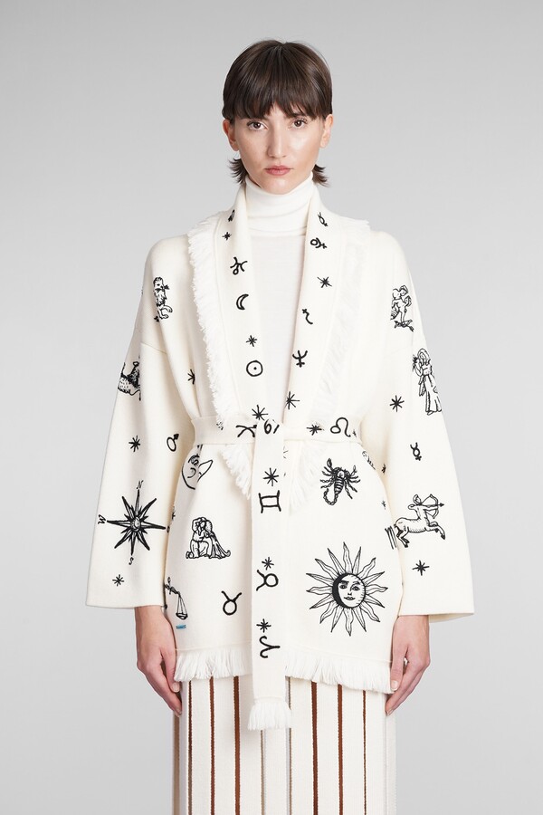 Alanui Cardigan In Beige Wool - ShopStyle