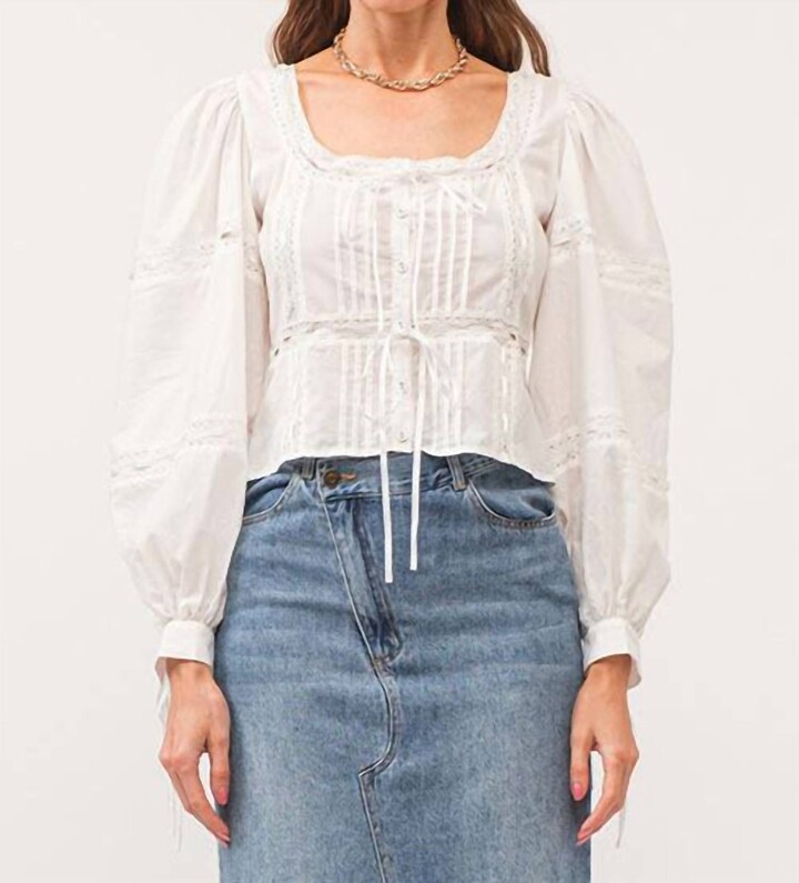 Sofie the Label Casella Blouse In Off White - ShopStyle